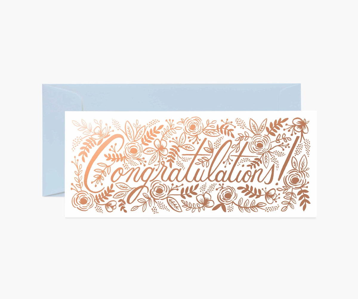 Champagne Floral Congrats No.10 Card – Morgan's